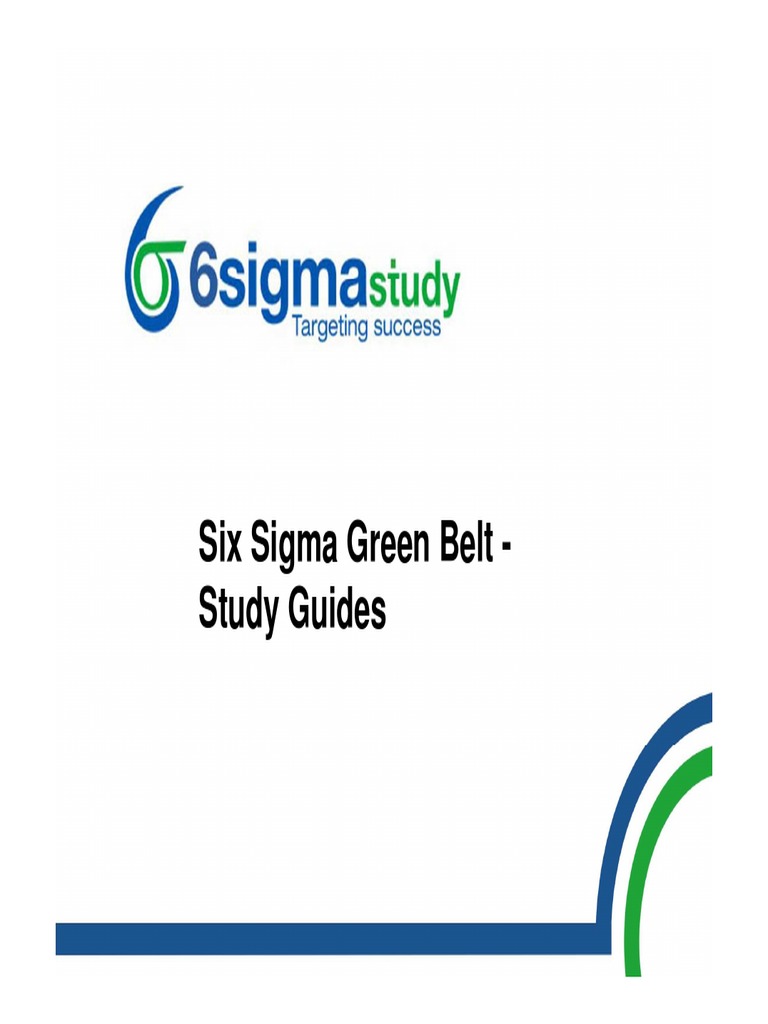 Six Sigma Green Belt - Study Guides | PDF | Six Sigma | Expert