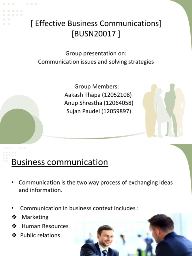 Effective Business Communications Final BUSN20017 | PDF | Communication ...