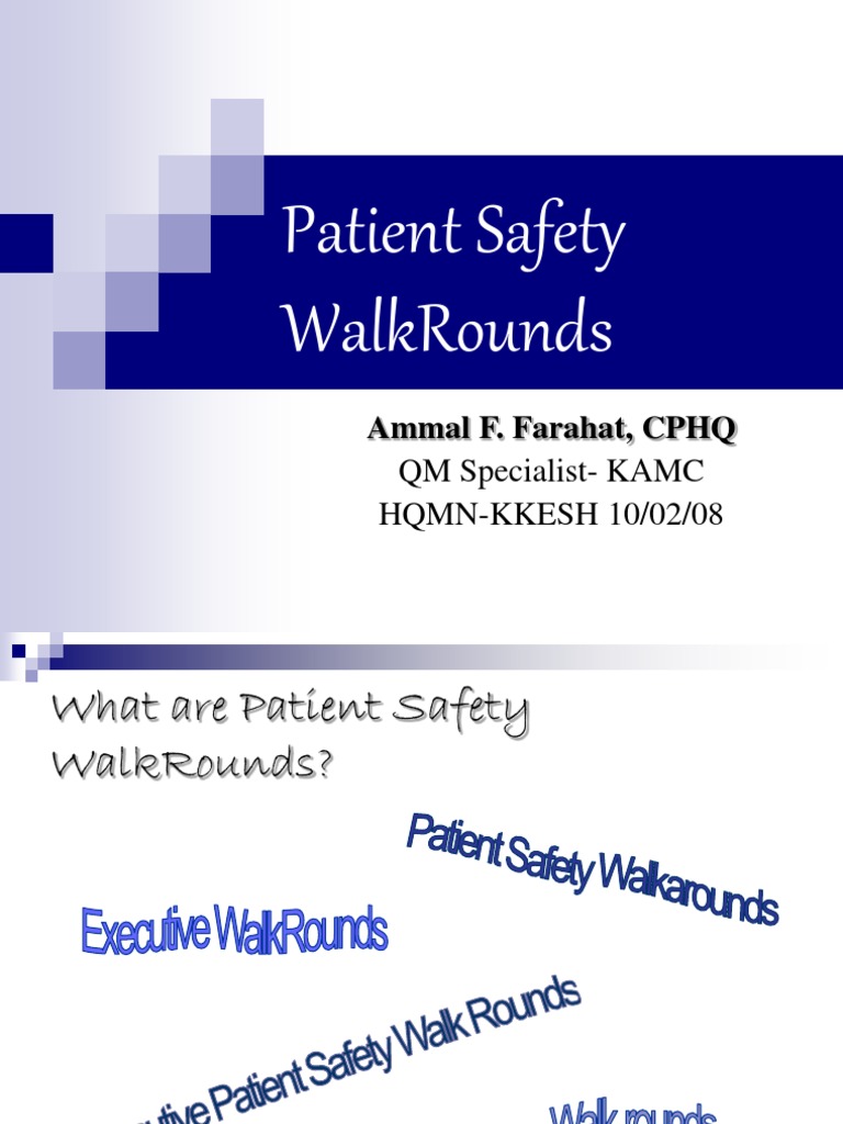 Patient Safety WalkRounds | PDF | Patient Safety | Patient