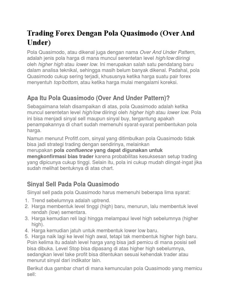 Trading Forex Dengan Pola Quasimodo | PDF