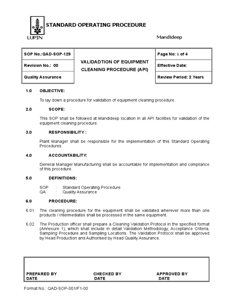 Qad Sop 129 | PDF | Verification And Validation | Quality Assurance