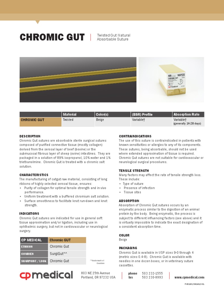 An In-Depth Look at Chromic Gut Absorbable Suture: Material Properties ...