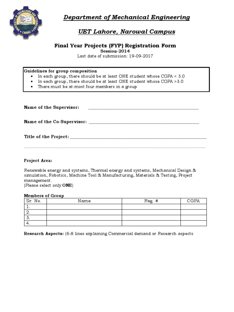 FYP Proposal Format | PDF