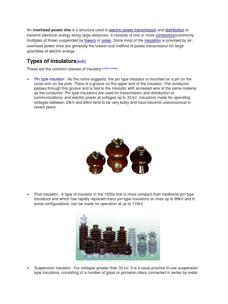 Types of Insulators: Pin Type Insulator | PDF | Insulator (Electricity ...