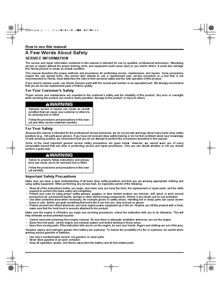 GX390 UT2 English PDF | PDF | Horsepower | Screw