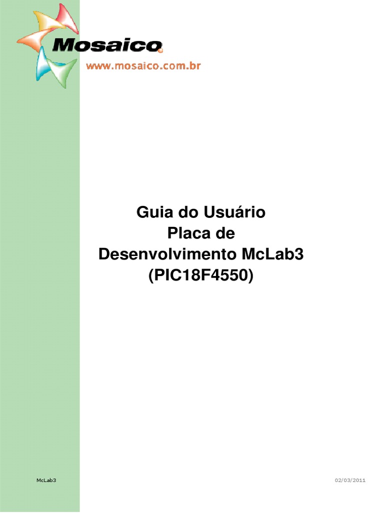 Manual McLab3 18F4550 Rev 01 PDF | PDF | Hardware de computador | USB