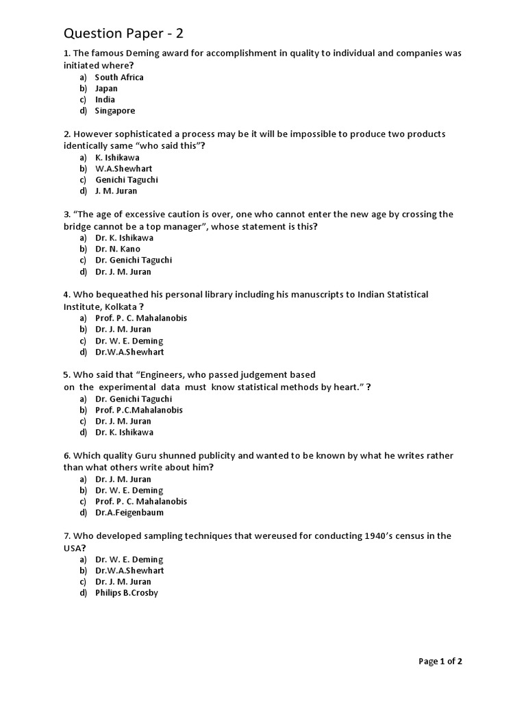 practice QC questions