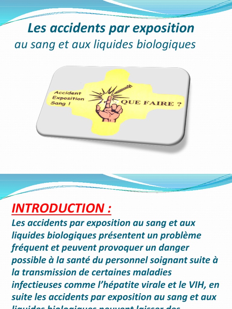 Accidents d'exposition au sang et prévention | PDF | Hépatite B | Sérologie