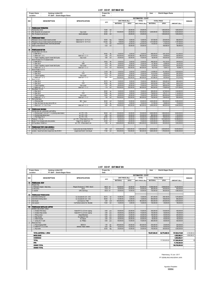 Lce Gudang Limbah b3, DBR, PT Bap (Ok) | PDF