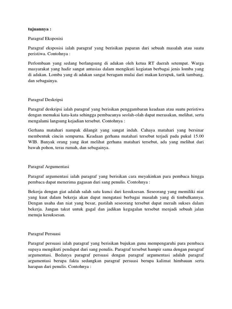 Jenis Paragraf | PDF
