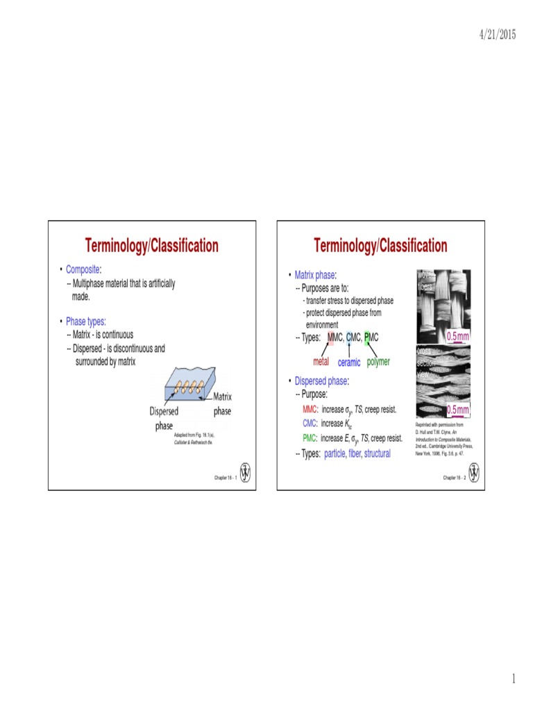Terminology/Classification Terminology/Classification: Composite Matrix ...
