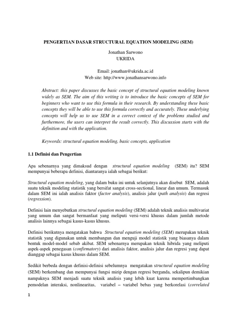 Konsep Dasar Sem | PDF