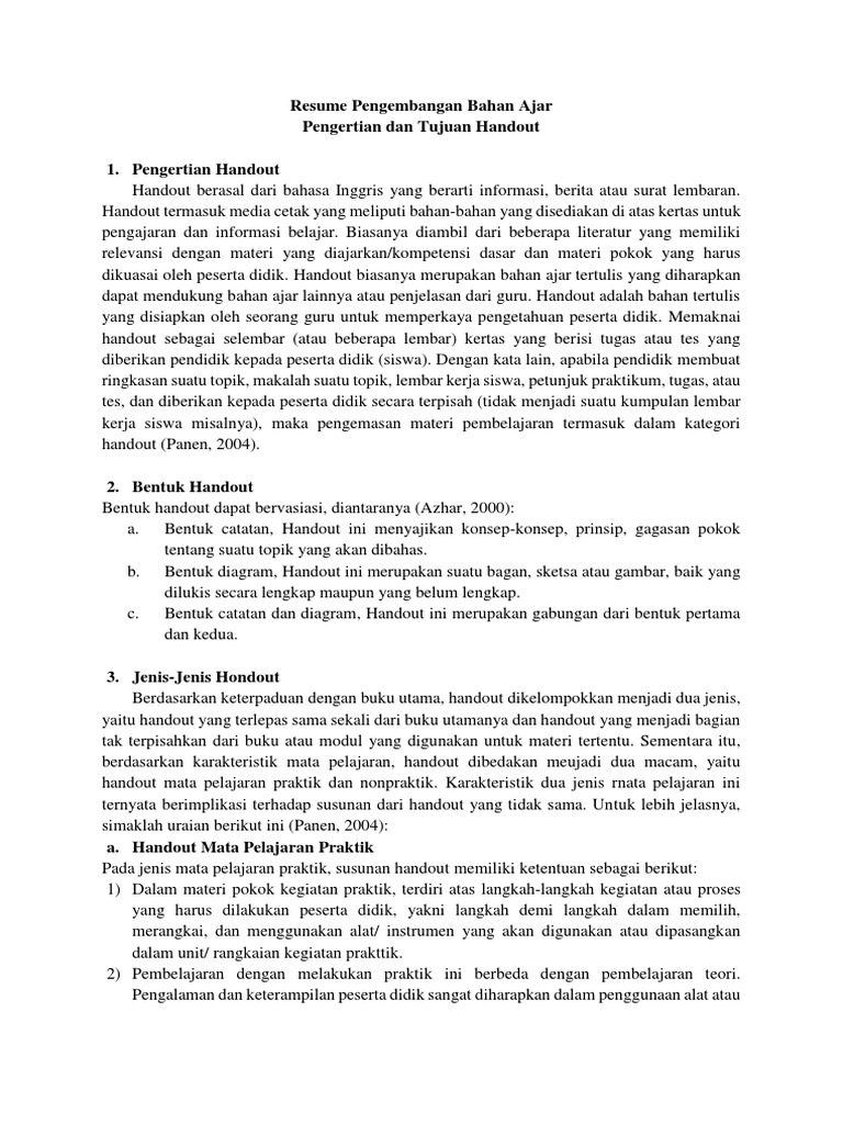Resume 3 Handout | PDF
