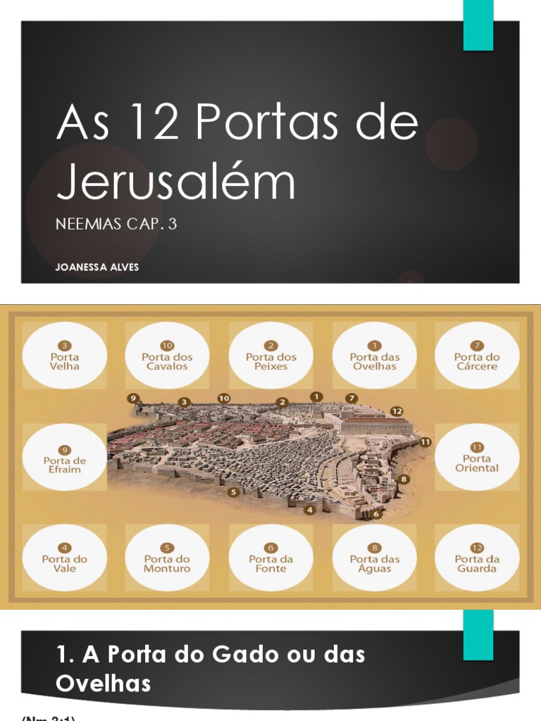 Estudo Acerca Das 12 Portas No Livro de Neemias Joanessa | PDF | São ...