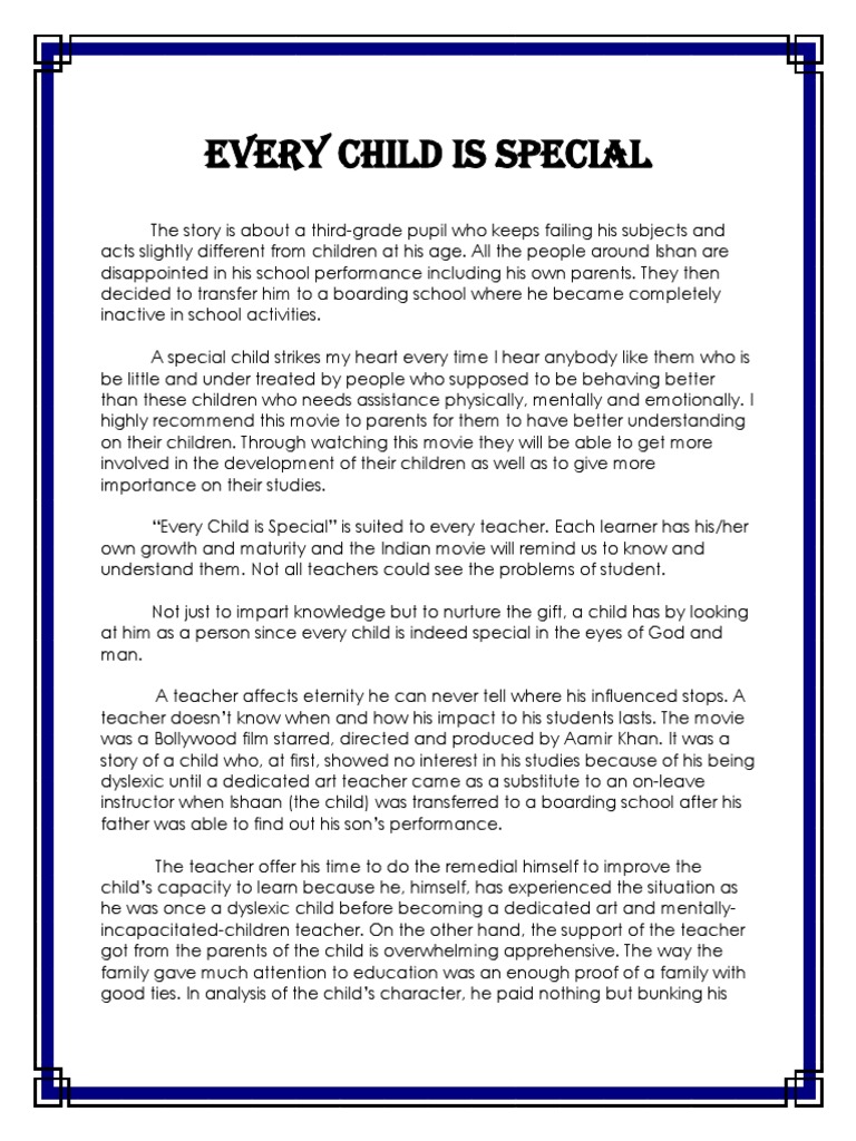 Every Child Is Special | PDF | Cognitive Science | Learning