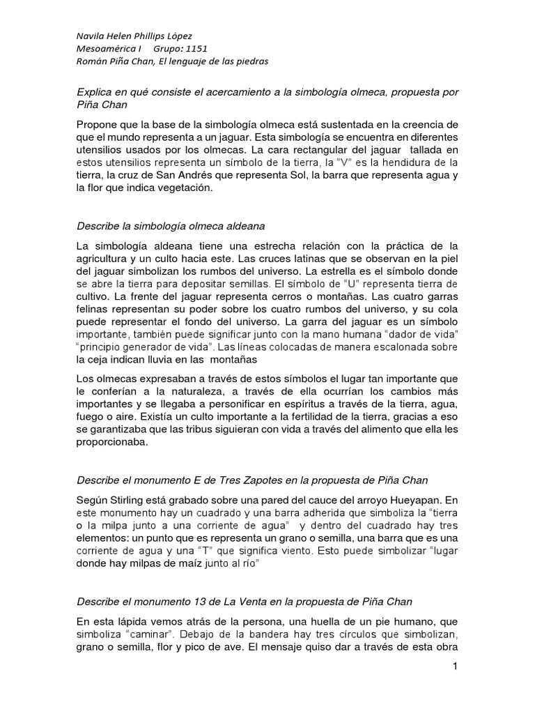 El Lenguaje De Las Piedras Pdf Mesoamérica Jaguar