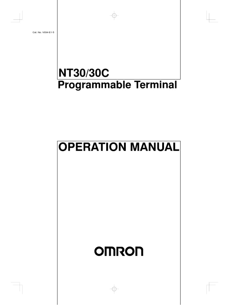 V034E15 NT30 NT30C Operation Manual PDF | PDF | Power Supply | Personal ...
