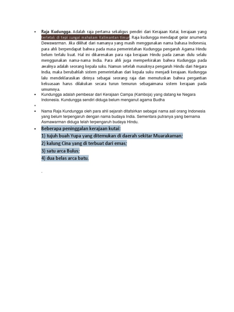 Raja Kudungga | PDF