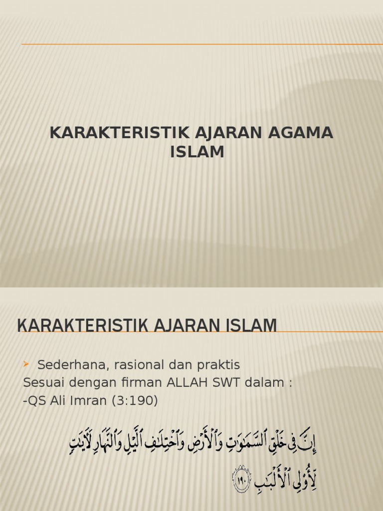 Karakteristik Ajaran Agama Islam | PDF