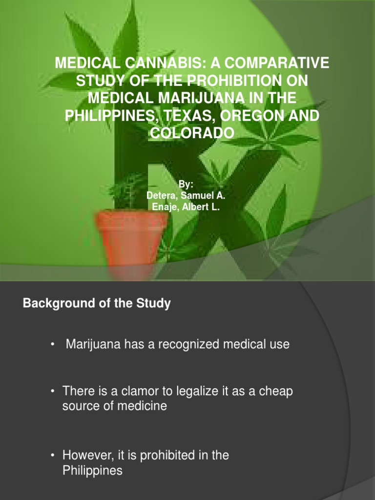 Thesis Presentation | PDF | Medical Cannabis | Cannabis (Drug)