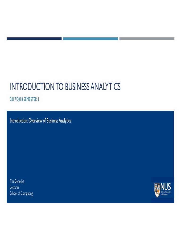 Overview of Business Analytics Concepts | PDF | Analytics | R ...