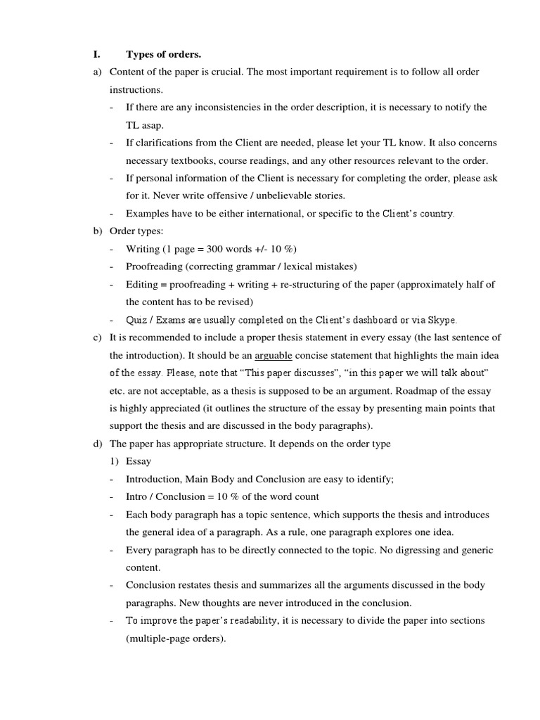 Types of Papers | Essays | Thesis