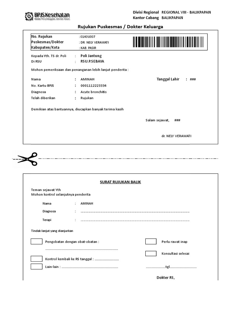 Surat Rujukan BPJS | PDF
