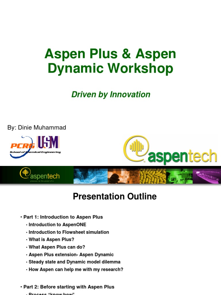 Aspen Plus & Dynamics Workshop Guide | PDF | Chemistry | Physical Sciences