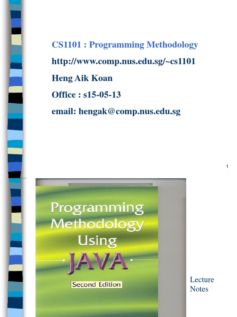 NUS CS101 - Lecture 1 | PDF | Computer Programming | Algorithms