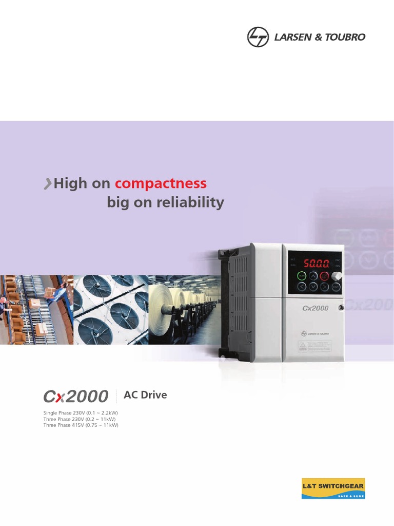 L&T CX2000 VFD User Manual | PDF | Electric Motor | Mains Electricity