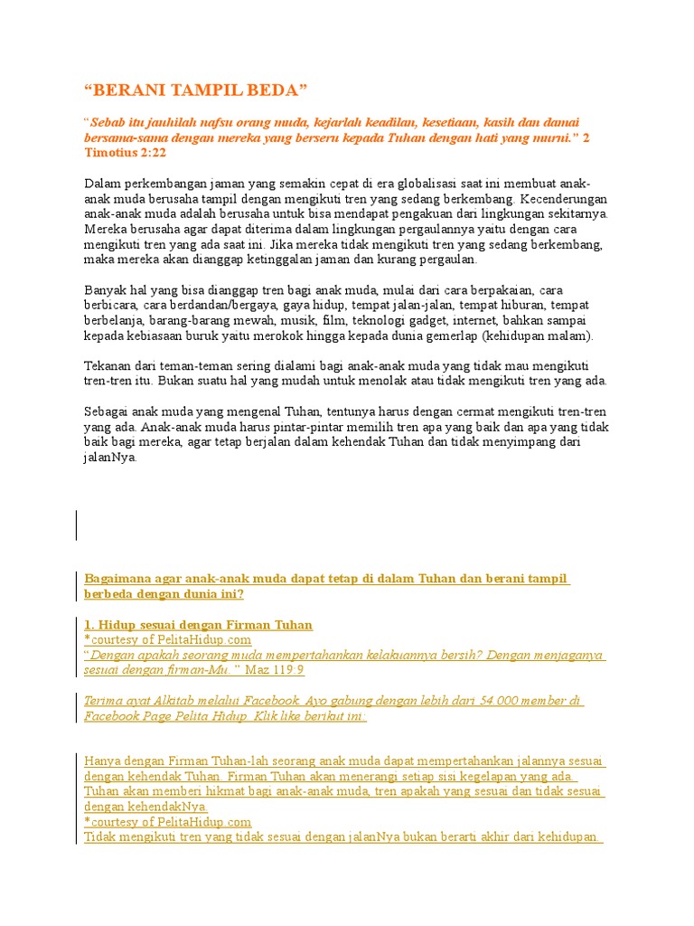 Firman Berani Tampil Beda | PDF | Ilmu Sosial