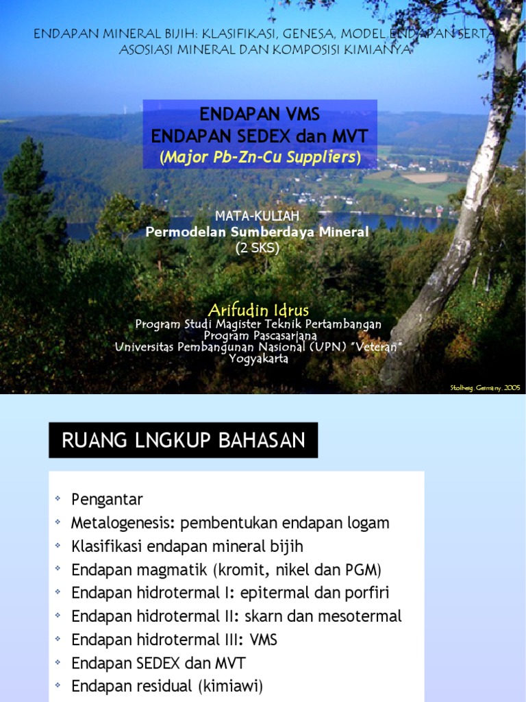Endapan Mineral Bijih Klasifikasi, Genesa, Model Endapan Serta | PDF ...