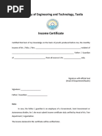 Income Certificate | PDF