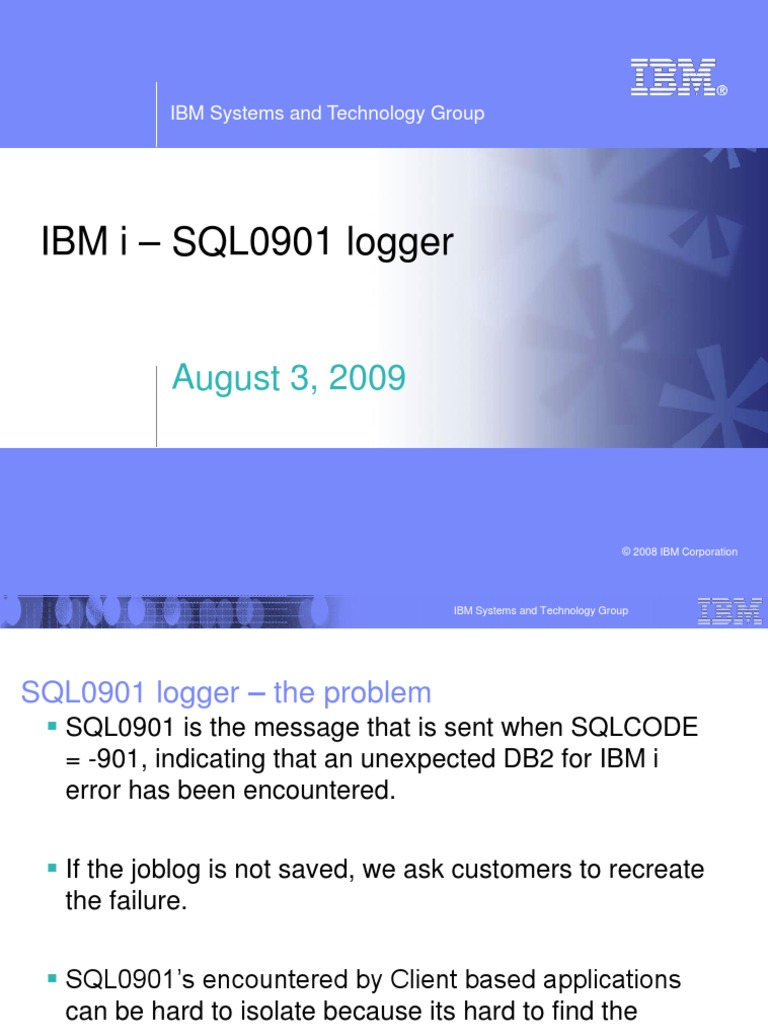 SQL0901 Logger - Education | PDF | Ibm Db2 | Sql