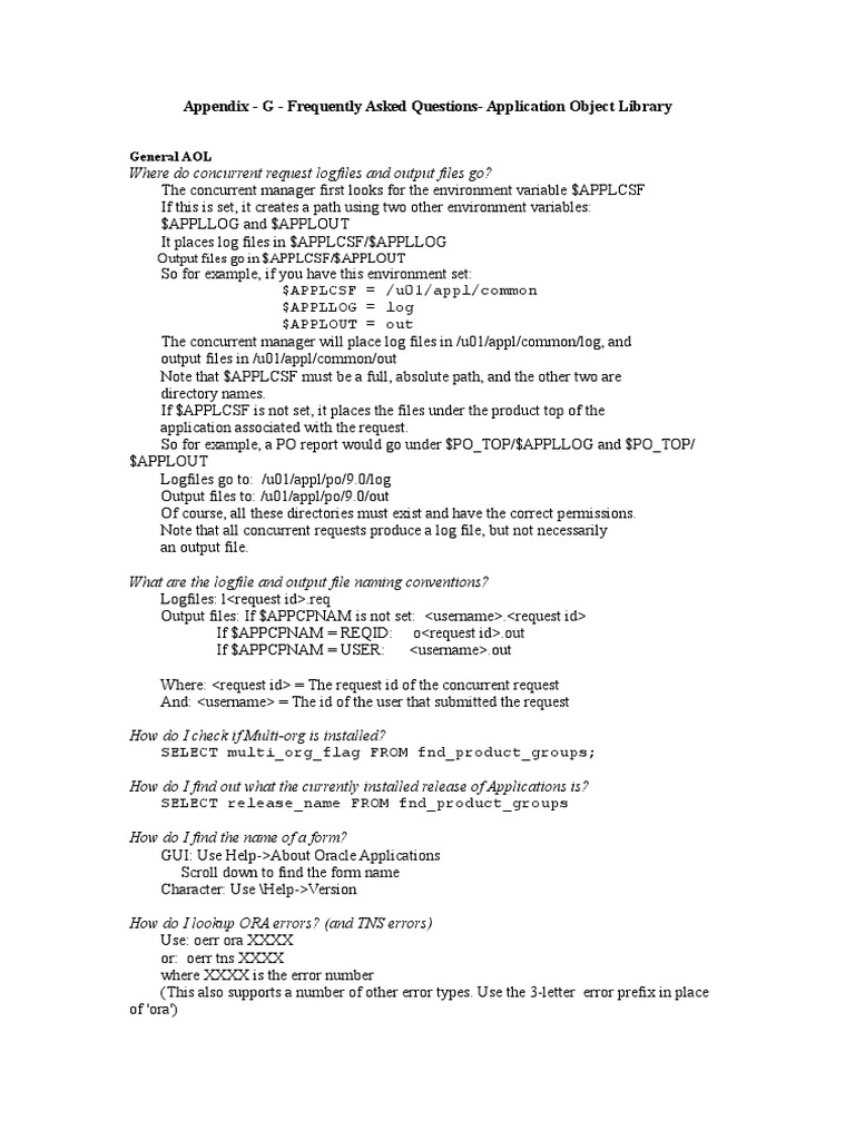 AOL Frequently Asked Questions | PDF | Java (Programming Language ...