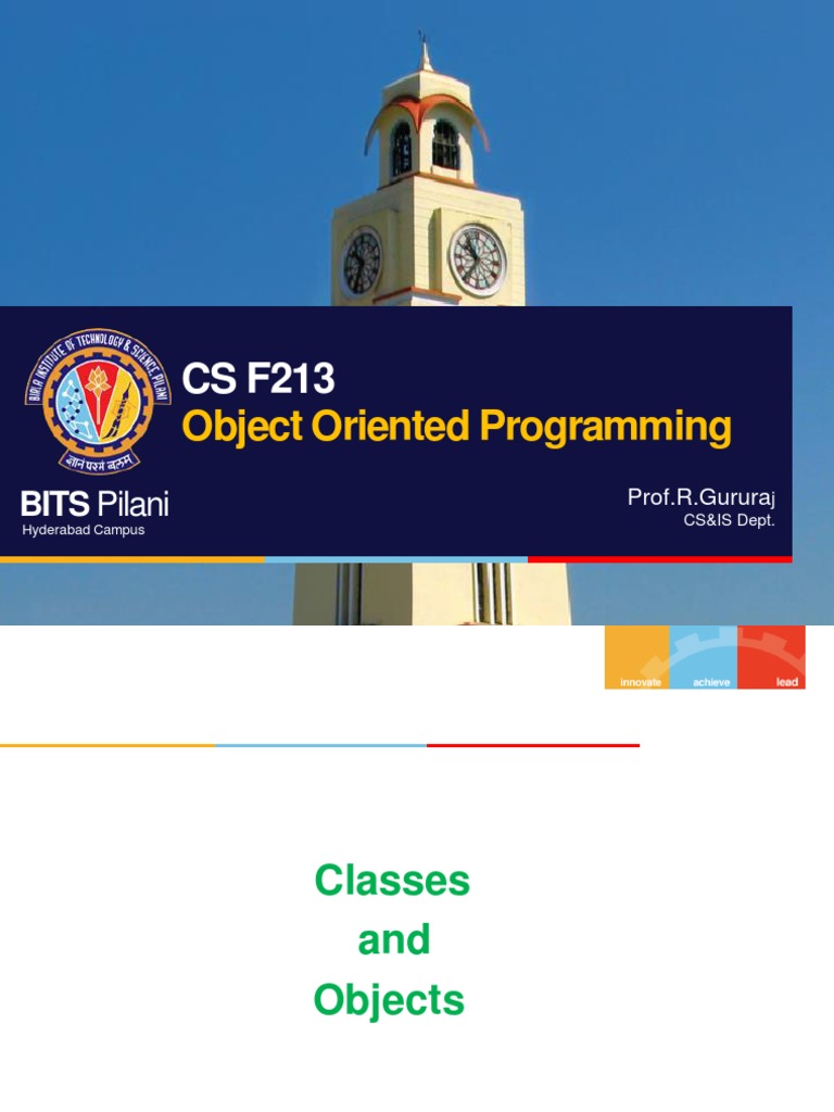 Classes And Objectsoop4pdf Class Computer Programming Method Computer Programming 2538