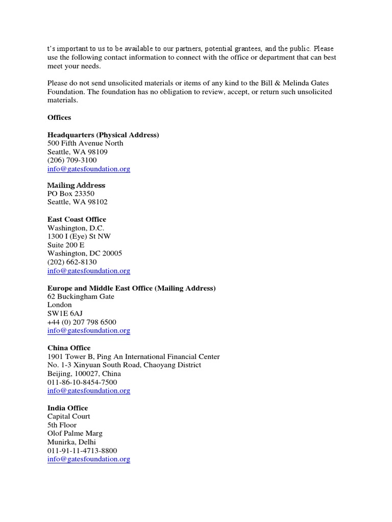 Offices Headquarters (Physical Address) | PDF