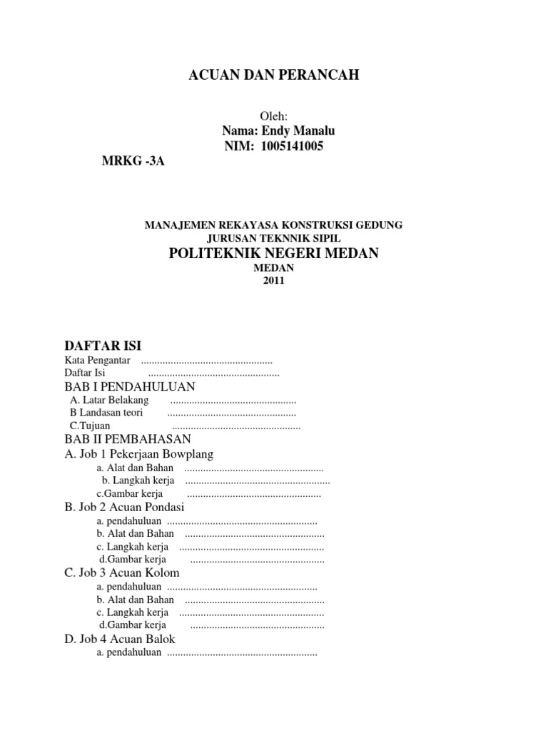 Acuan Dan Perancah | PDF