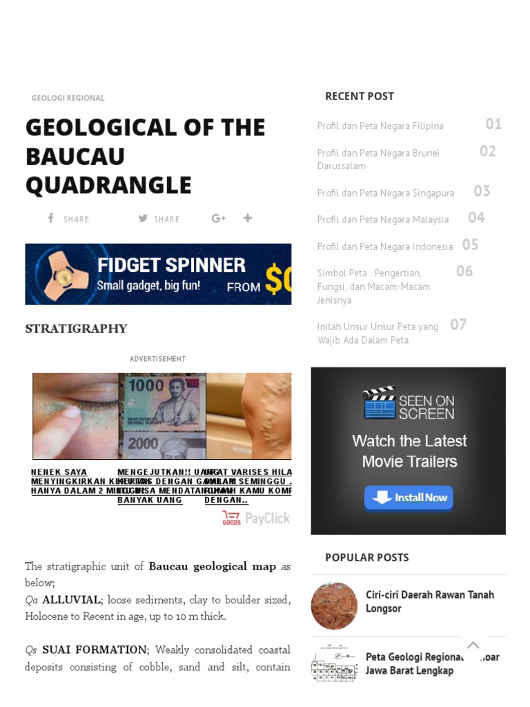 Geological of The Baucau Quadrangle - Amuzigi | PDF | Limestone | Rock ...