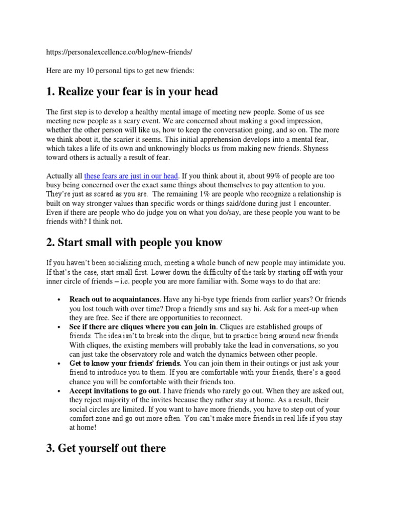 How To Make New Friend | PDF | Friendship | Behavioural Sciences
