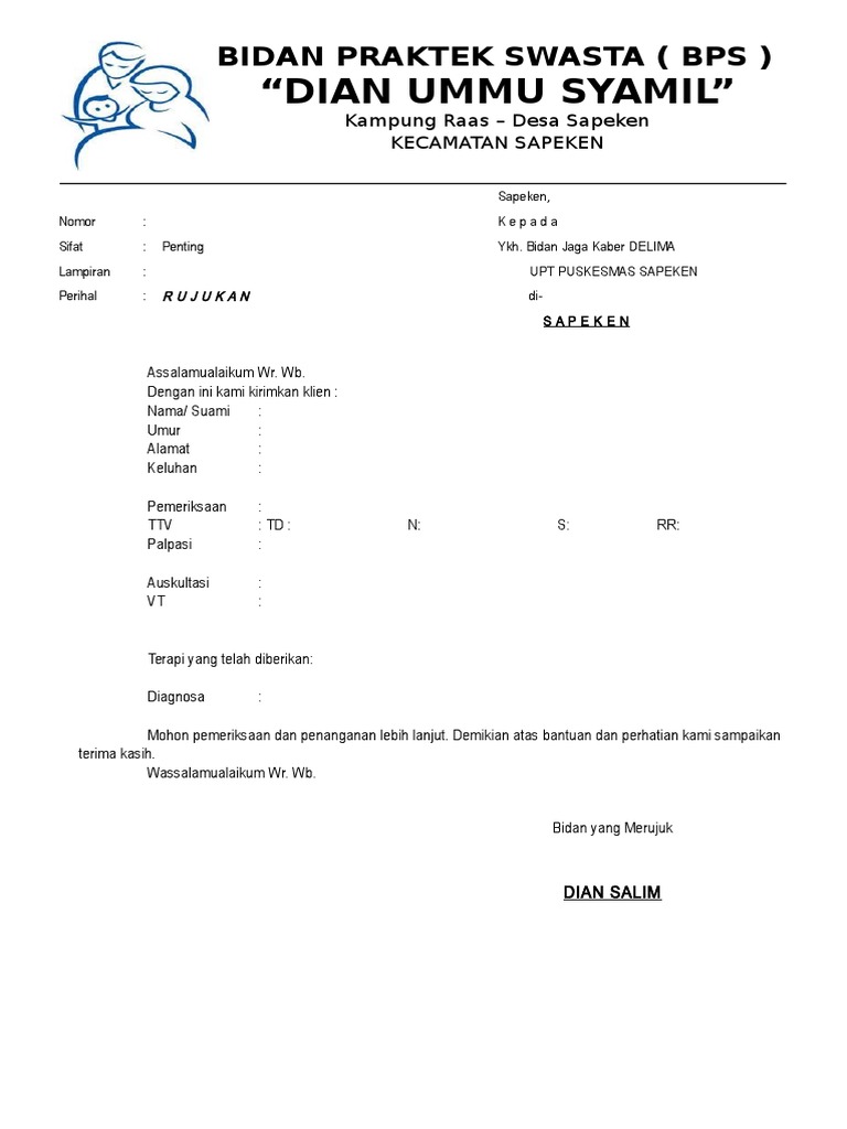 Surat Rujukan Bps | PDF