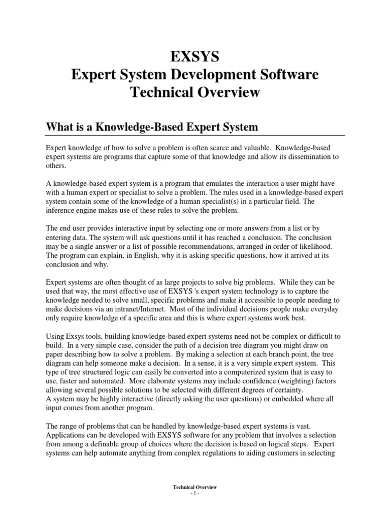 EXSYS Tech | PDF | Expert | Confidence Interval