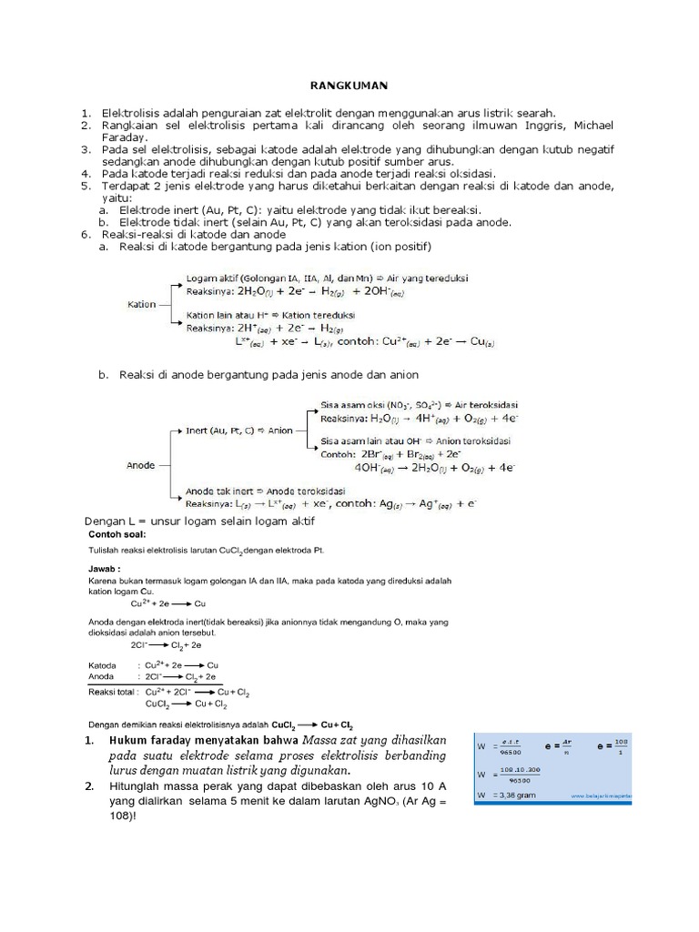 Kuis Elektrokimia | PDF | Metode & Bahan Ajar