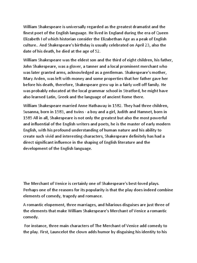 Shakespeare's Romantic Comedy | PDF | The Merchant Of Venice | Shylock