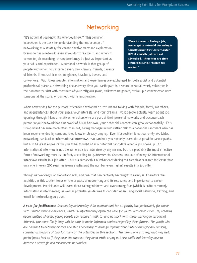 Networking PDF | Download Free PDF | Social Media | Popular Culture ...