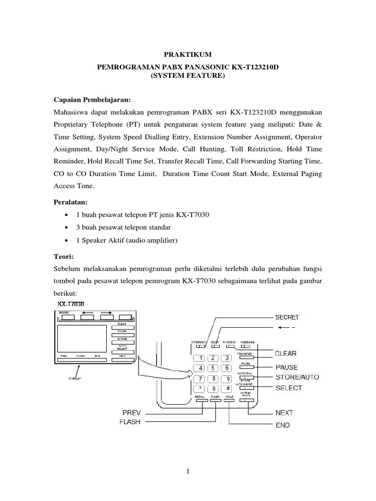 Program-PABX KX-T123210D (System Feature) | PDF | Bisnis | Komputer