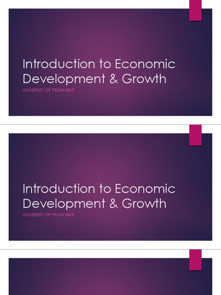 Introduction To Economic Development & Growth | PDF