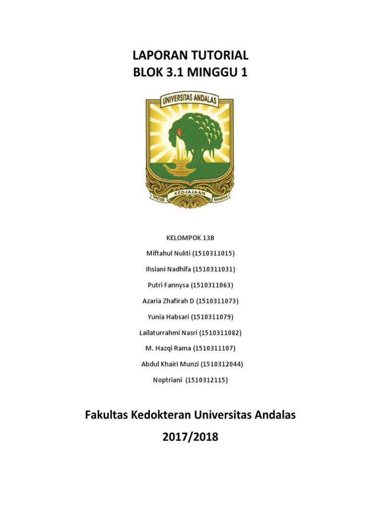 Laporan Tutorial Kelompok 13B Minggu 1 Blok 3.1 | PDF