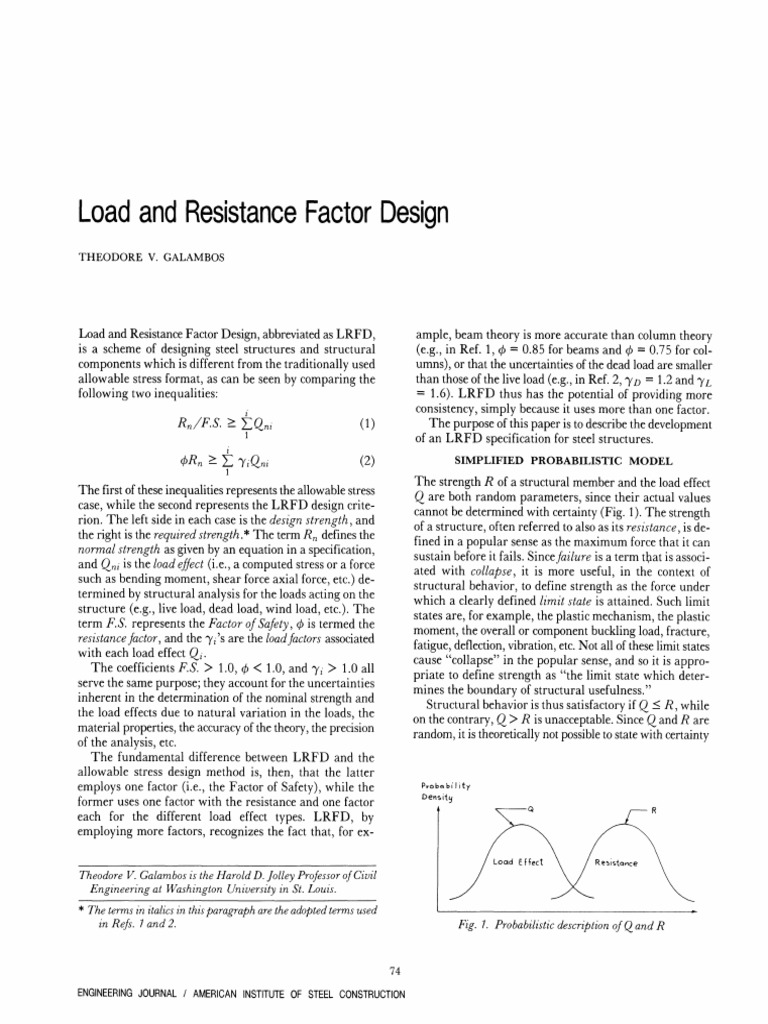 Load and Resistance Factor Design | PDF | Structural Load | Strength Of ...