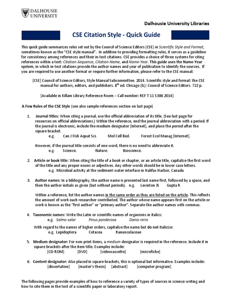 CSE 8th Edition August 2016 | PDF | Citation | Publishing